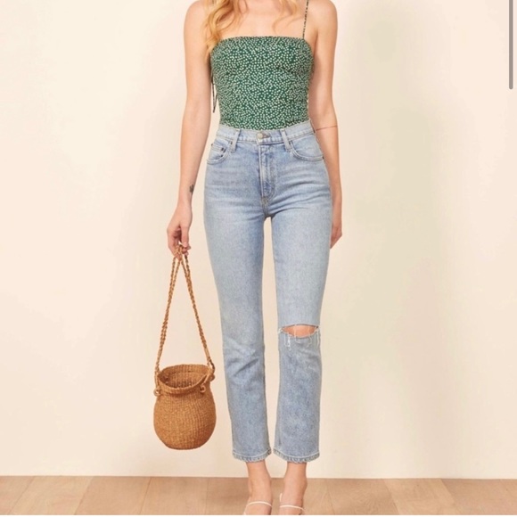 Reformation | Jeans | Reformation Liza Straight Leg Crop Jean ...